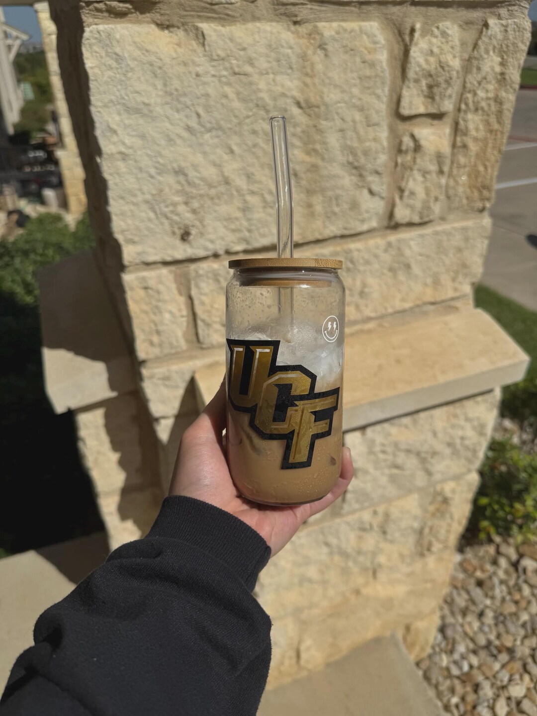 Custom UCF Knights Glass Can Cup: Bamboo Lid & Glass Straw - Etsy