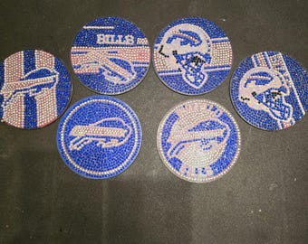 Buffalo Bills Diamond Painting Art Coasters - Set of 6 - Etsy