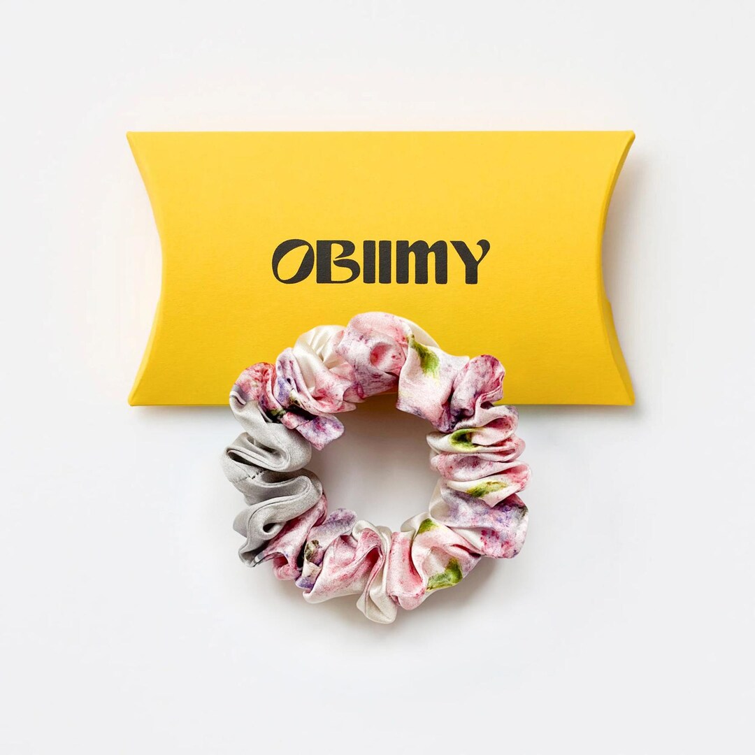 Floral Silk Scrunchies, Aesthetic Hair Ties, Bridesmaid Scrunchies ...