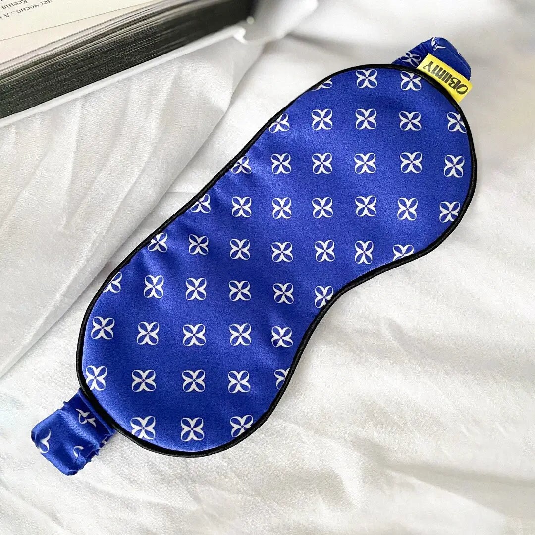 Blue Eye Mask for Men, Luxury Silk Eye Mask for Sleeping, Travel Gift ...