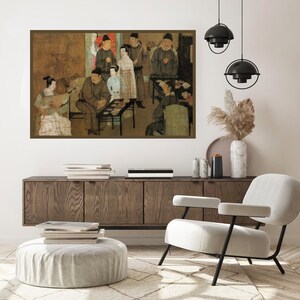 Chinese Ming Print Asian Home Decor Oriental Design Gu Hongzhong the ...