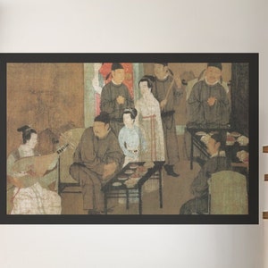 Chinese Ming Print Asian Home Decor Oriental Design Gu Hongzhong the ...