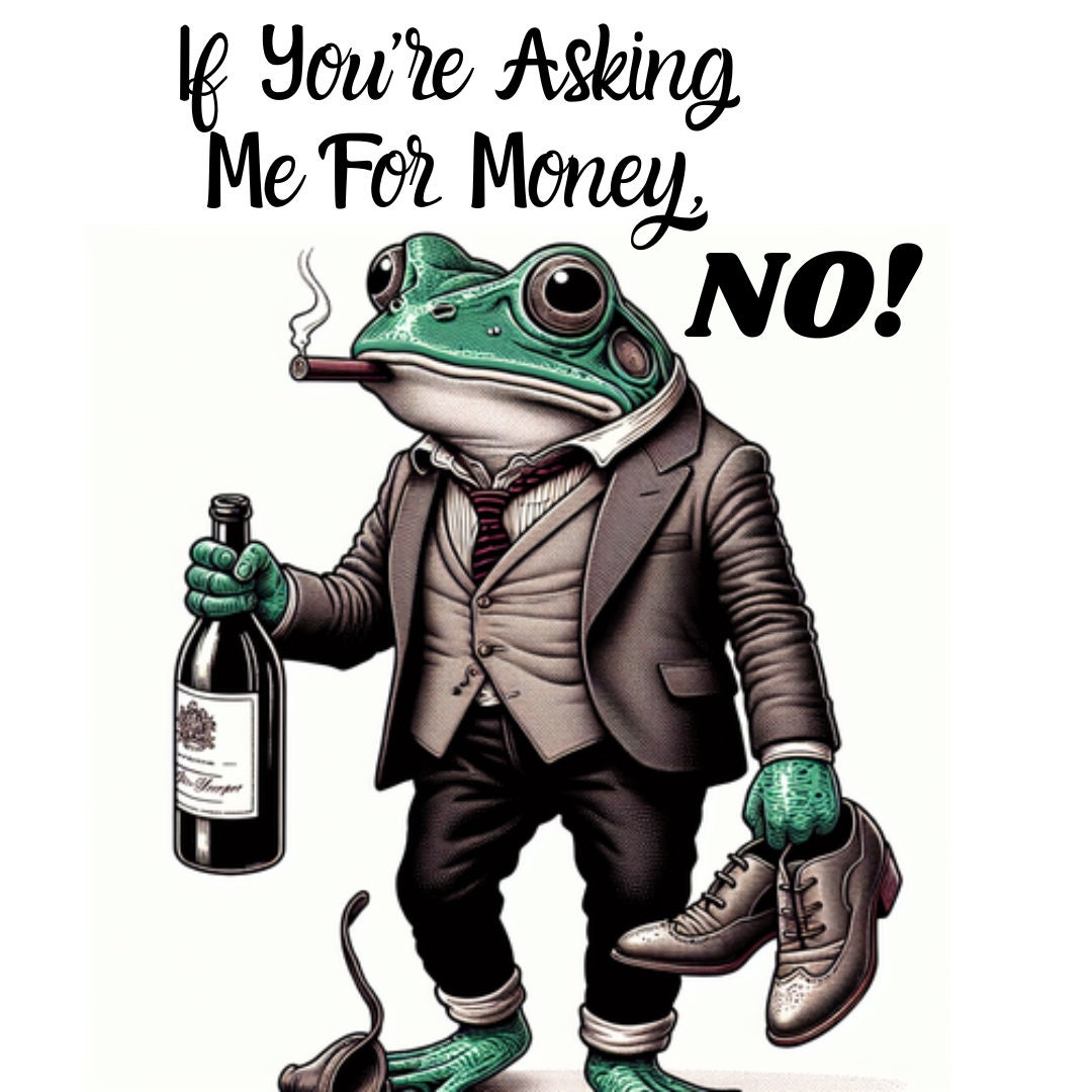 Boss Frog is Home Preppy Frog Art Digital Print Decor Interior Design ...