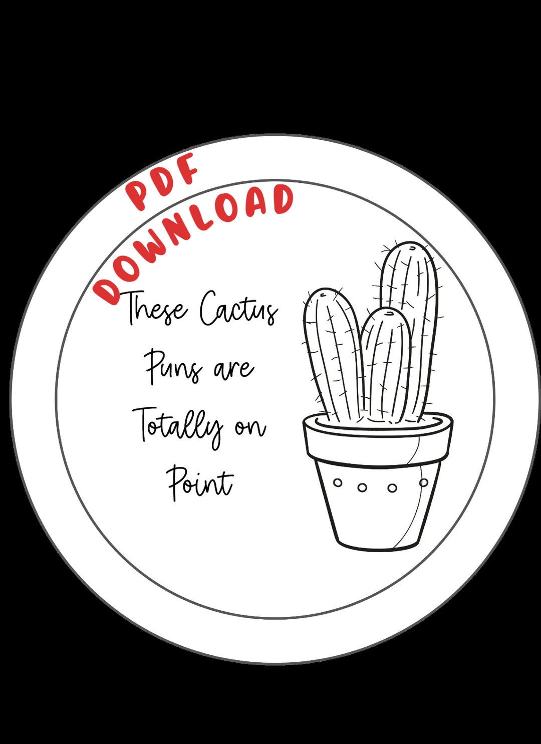 These Cactus Puns Are Totally on Point - PDF Hand Embroidery Pattern ...