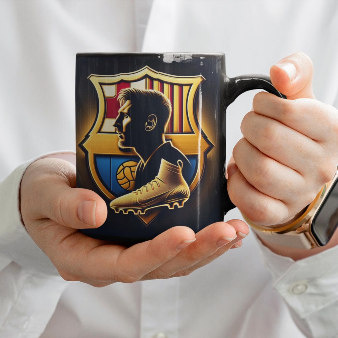 FC Barcelona Lionel Messi Mug, 11oz | FCB Legendary Coffee Cup, Gift ...