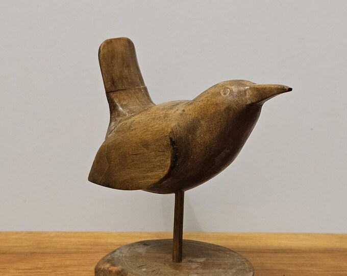 Wood Carved Tern Bird on Wood Base MCM Modernist Wood Bird- Vintage ...