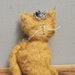 Handmade Hand Sewn Yellow Tabby Cat With Bird Nest on Head Christmas ...