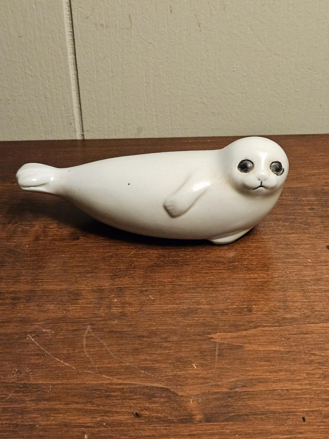 Vintage Swedish Lisa Larson Stoneware Pottery Sculpture of a Seal Lying ...