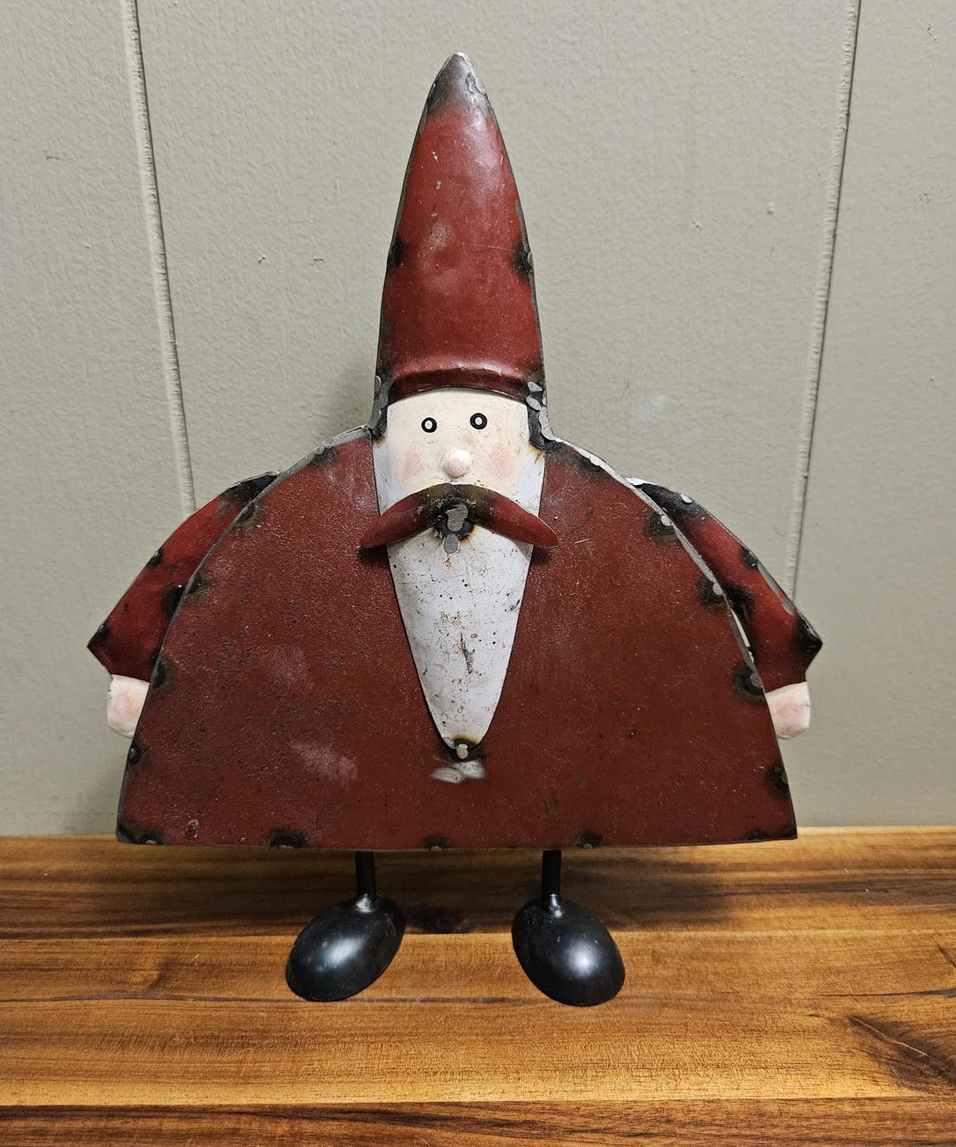 Artist Signed and Dated Santa Scrap Spot Weld Metal Sculpture - Vintage ...
