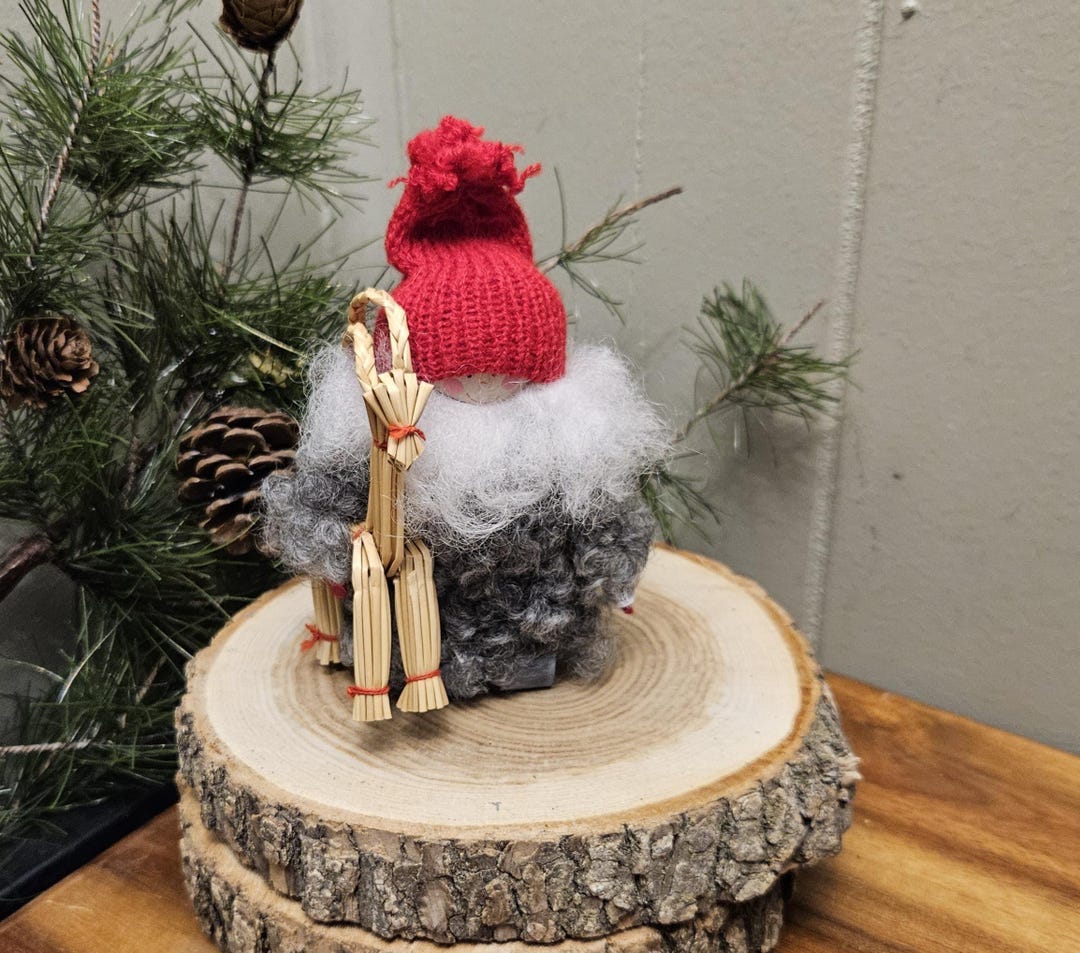 4.5” Tall Swedish Christmas Tomte Kid With Yule Goat (julbock ...