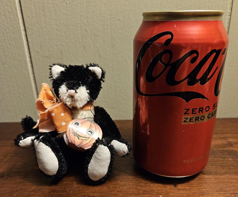 Halloween Boyds Bear Collection Mohair Cat With Pumpkin - 5" H ...