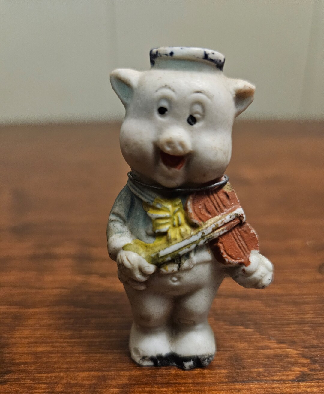 Bisque Porcelain Walt Disney Figurine From Three Little Pigs Playing ...