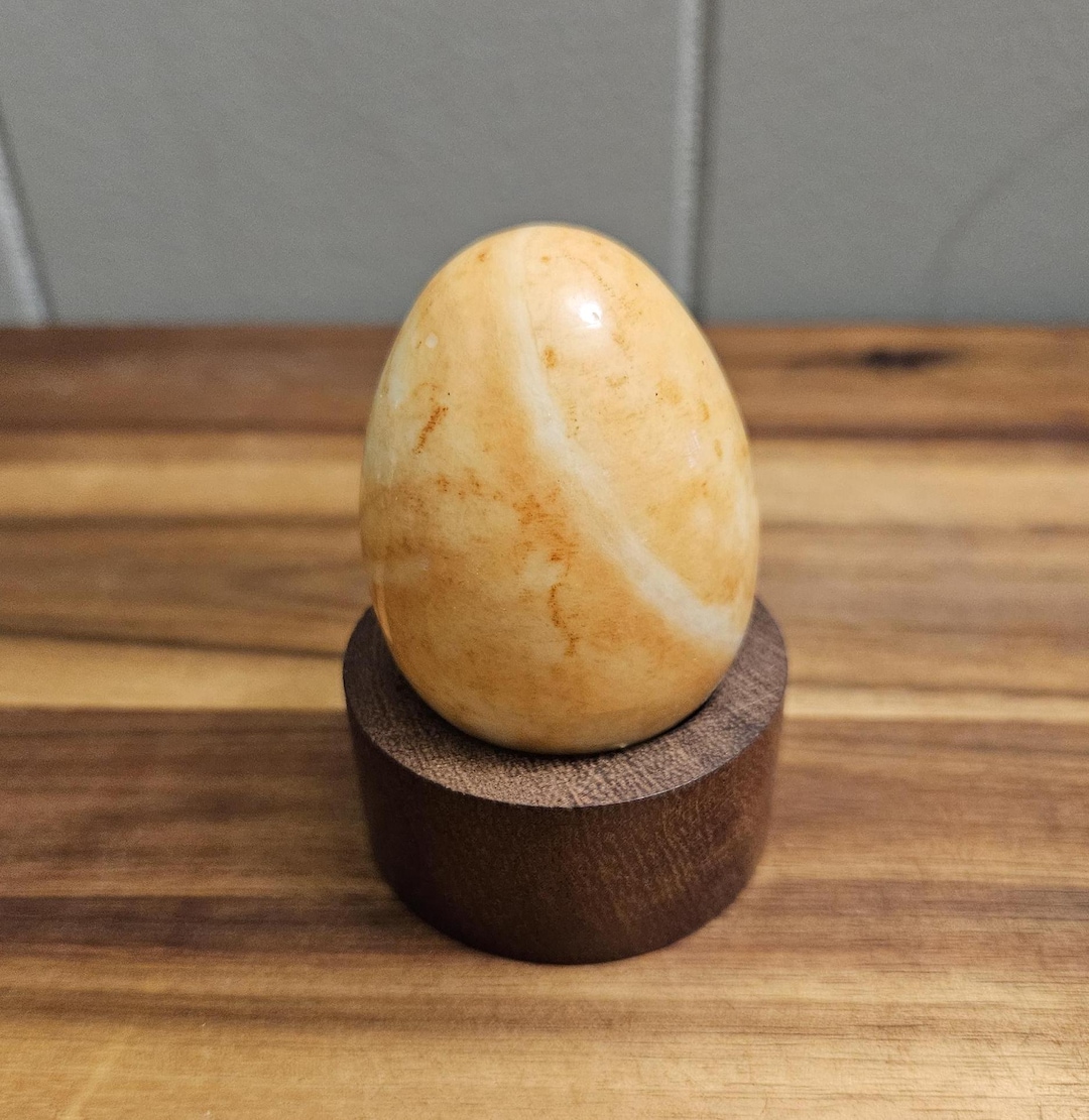 Rich Yellow Tone Marble Alabaster Onyx Easter Eggs Made in Italy With ...
