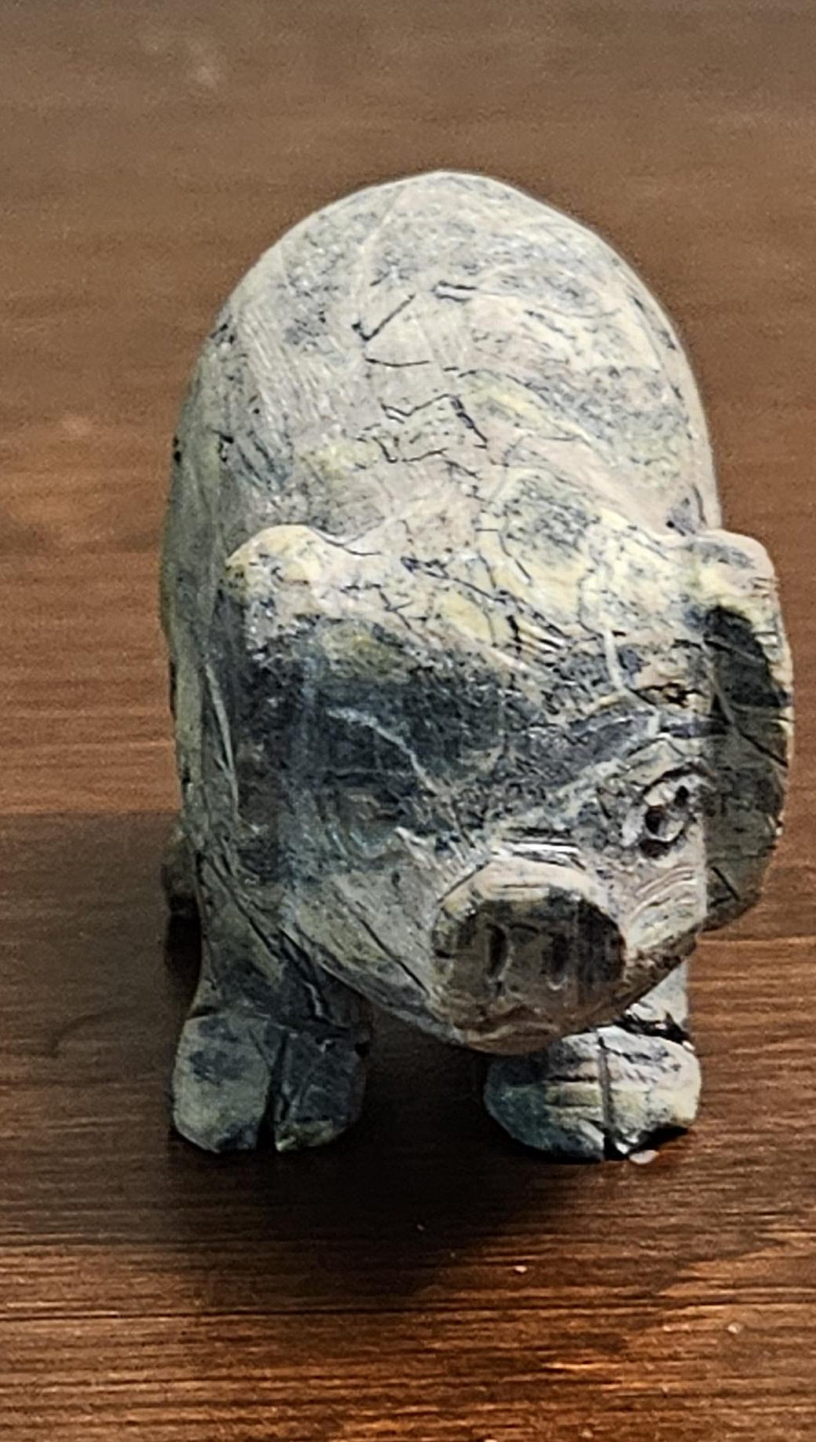 Hand Carved Stone Pig / Boar / Razorback Marble / Granite 3 Long X 1.5 ...