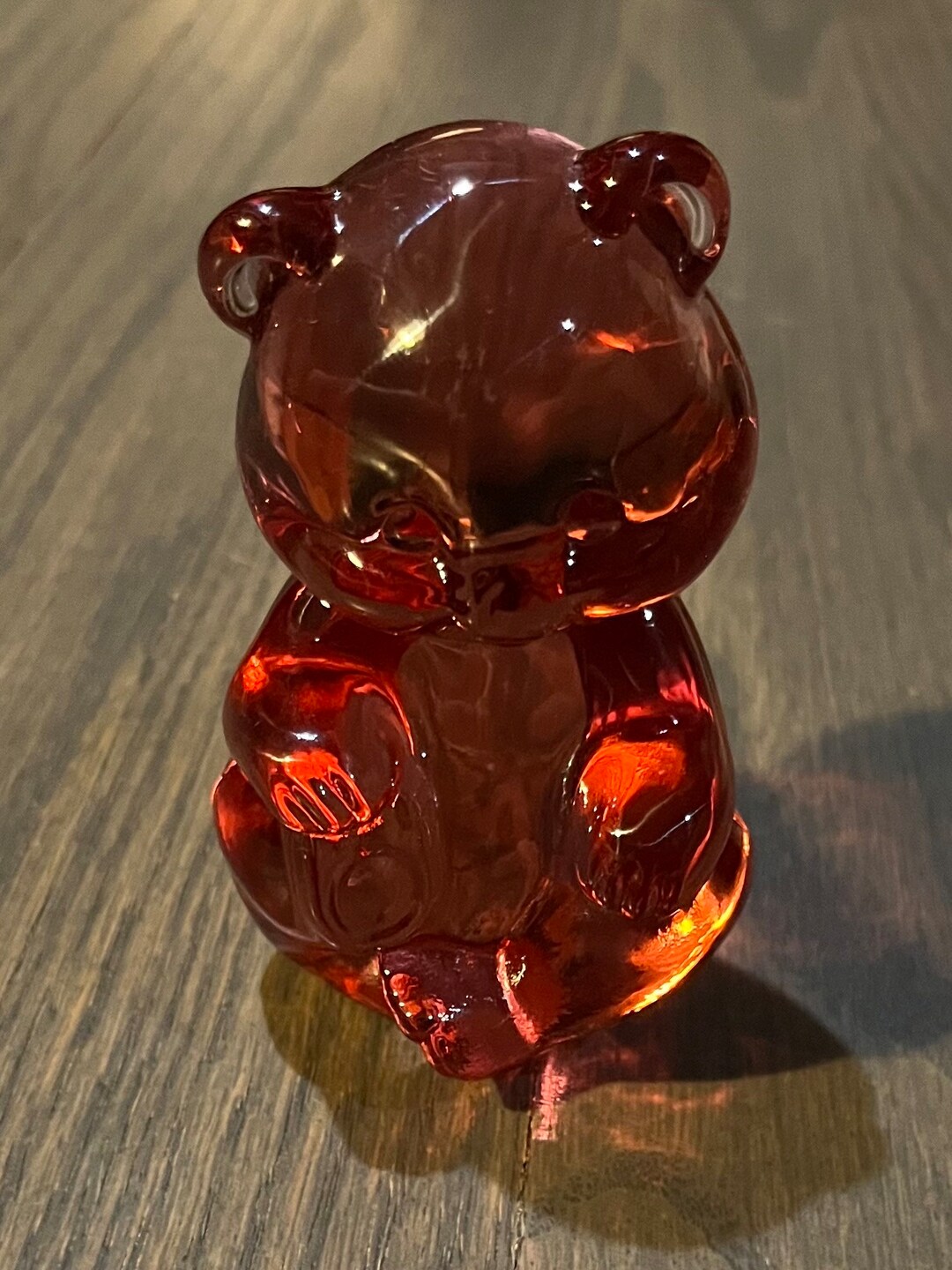 Fenton Art Glass Hand Crafted Pink Bear 3.5” - Etsy