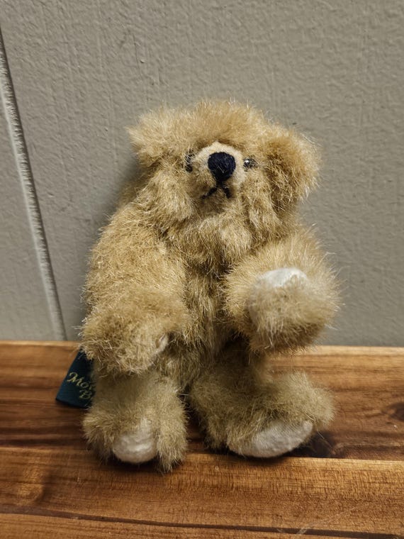 Authentic Vintage Fully Jointed Artist Hand Made Teddy Bears 6 Inch Standing butterscotch Bear Original Sewn Mary Meyer Tag Etsy UK