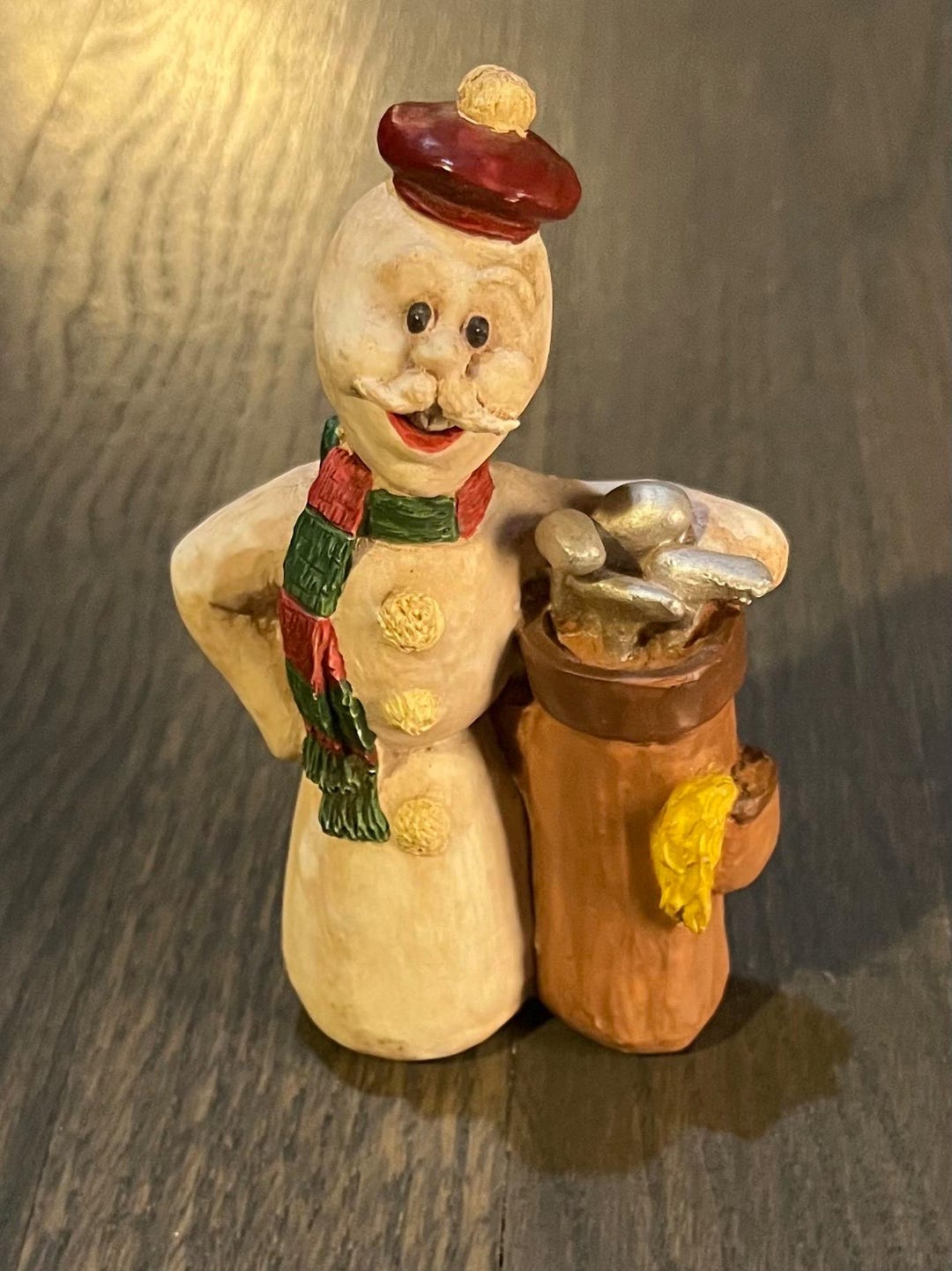 Janco Studio Bert Anderson Vintage Golfing Snowman Figurine - “angus ...