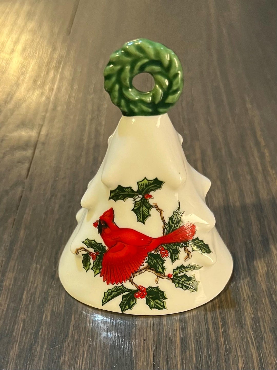 Lefton Hand Painted Red Cardinal Holly Berry Vintage Porcelain Christmas Bell - Etsy