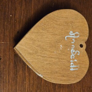 Swedish Hand Crafted and Painted and Artist Signed Heart Shaped Memo ...