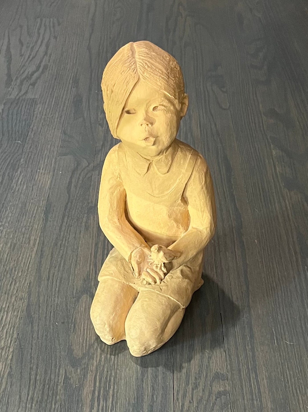 Lee Bortin Originals Vintage One-of-a-kind Clay Sculpture “girl With ...