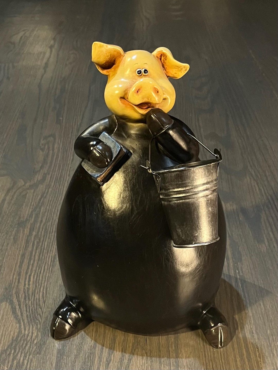 Chef Chalkboard Large Pottery Pig Figurine With Chalk - Etsy