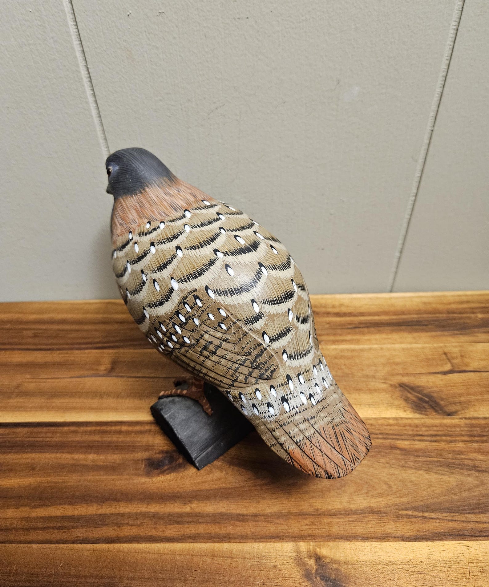 Quail / Partridge With Realistic Wire Feet on Driftwood Base- Artist ...