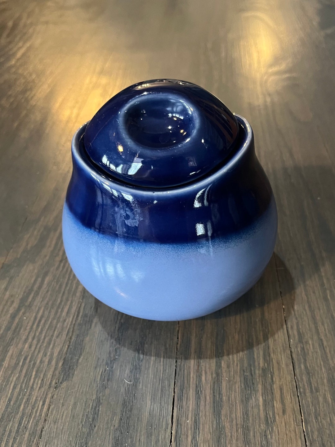 Sango Nova Blue Covered Stoneware Sugar Bowl - Etsy