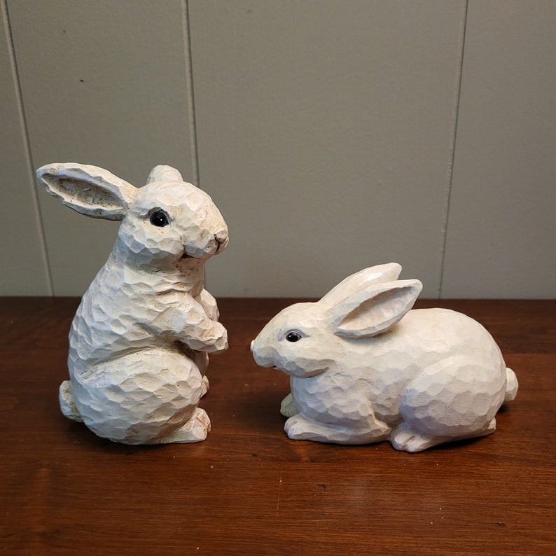 Set of 2 Adorable Rustic Bunny Rabbits - Etsy