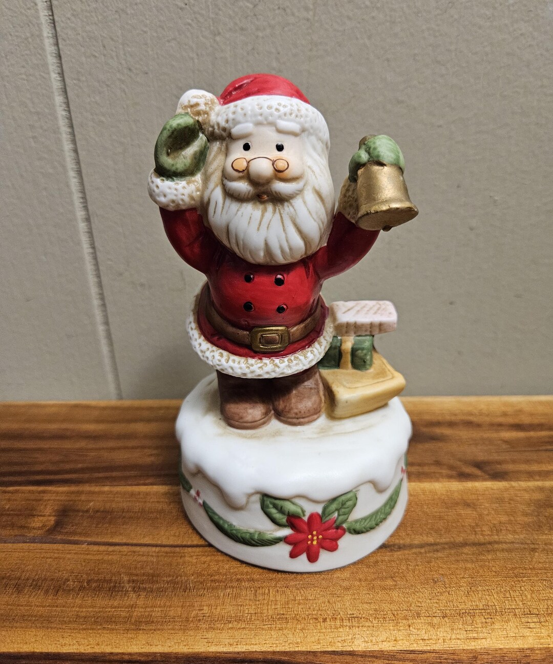 Santa Claus Music Box With Presents and Ringing Bell Plays Song "santa ...