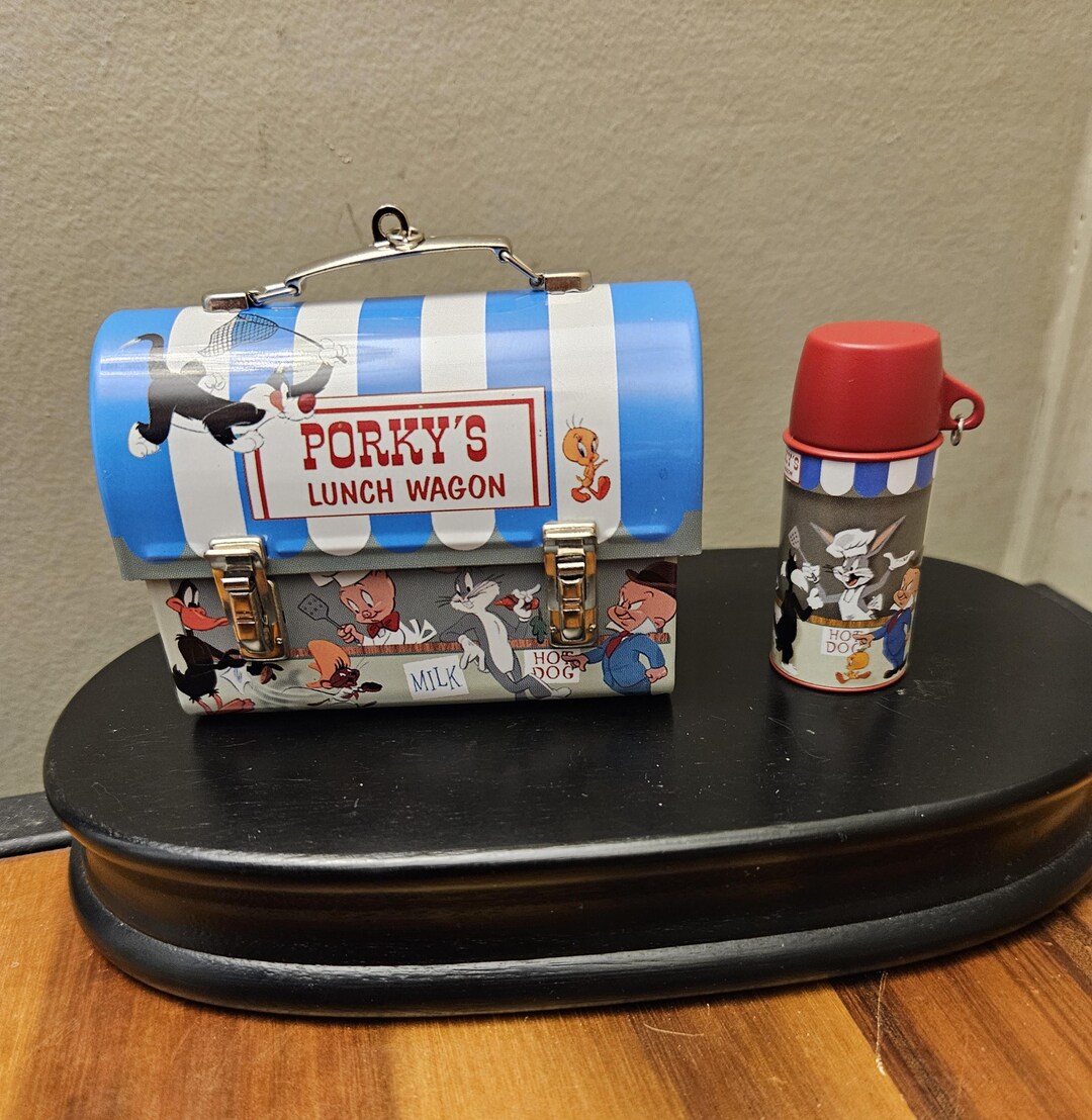 Vintage 2004 Hallmark Looney Toons Porky's Lunch Wagon Domed Lunchbox ...