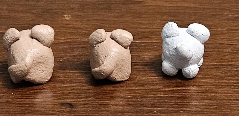 Hand Made Set of 3 Clay Adorable Miniature Pink Baby Pigs - Tiny ...