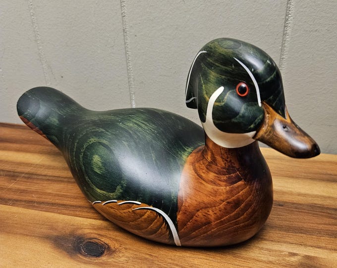 RARE FIND - Vintage 1990's Original Carving by Ron Sadler 10" Long Wood ...