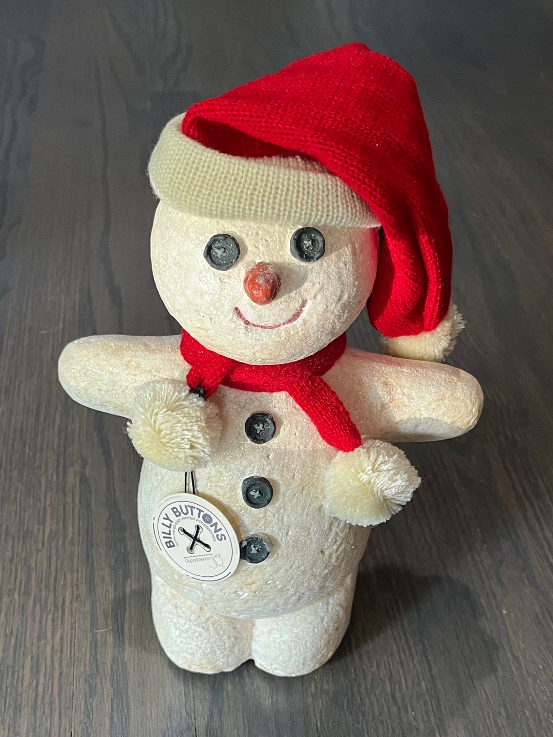 Billy Buttons Adorable Snowman Figurine 10 Tall Vintage Dept 56 - Etsy