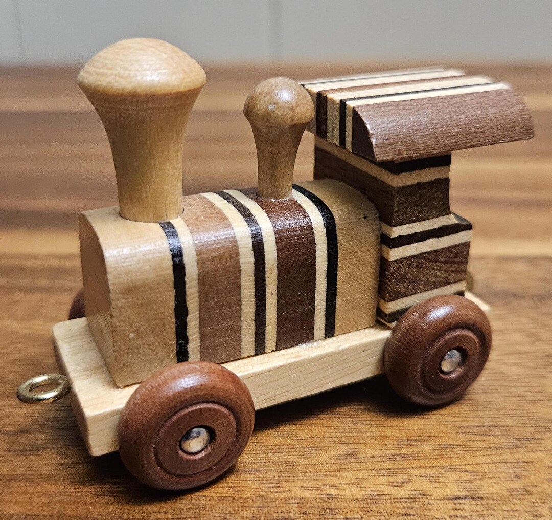 Christmas Wooden Toy Beautifully Crafted Multi-colored Stained Wood ...