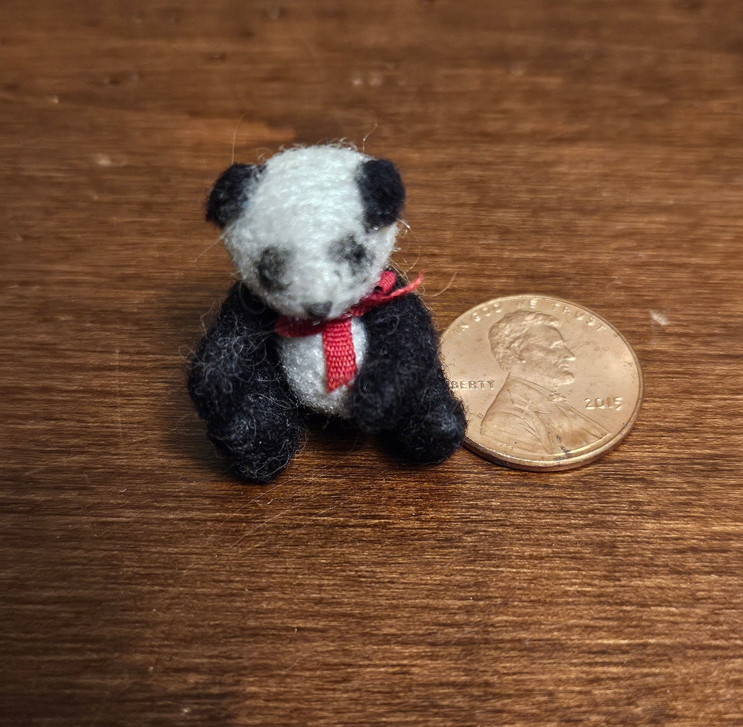 Miniature Panda Bear Handmade Artist Fully Jointed Teddy Bear 1 Tall - Etsy