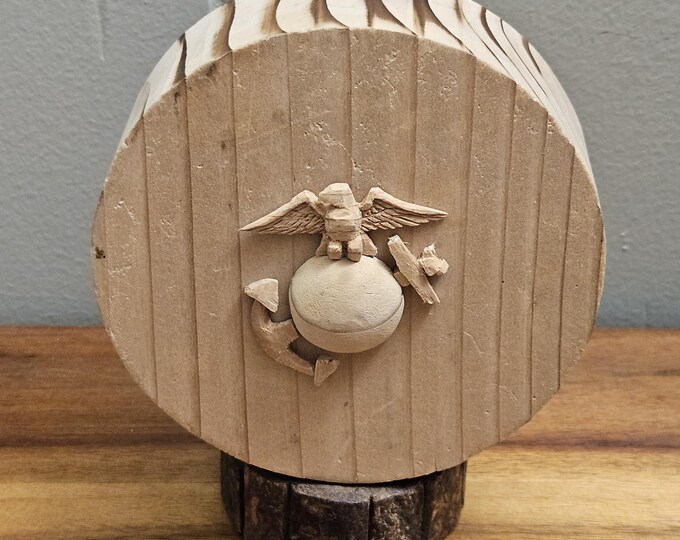 USMC Eagle Globe and Anchor - Wood Carving / Marine Corps Semper ...