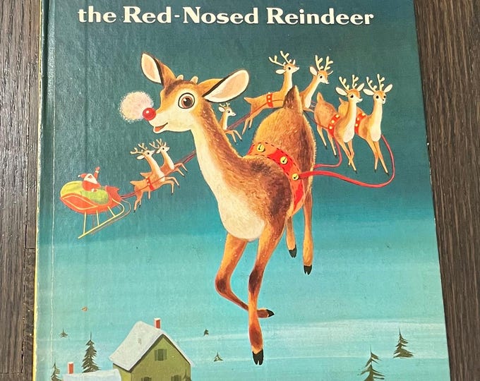 Rudolph the Red Nosed Reindeer, a Big Golden Book - Vintage Hardcover ...