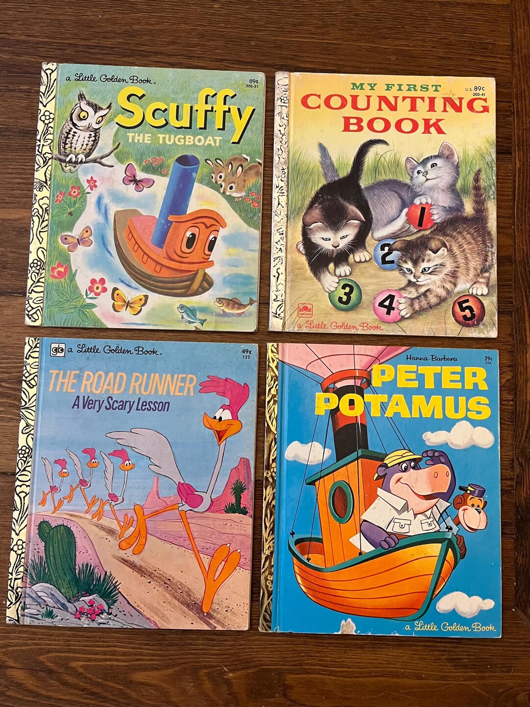 Little Golden Book Vintage Classic Children’s Books (4 Books) Scuffy ...