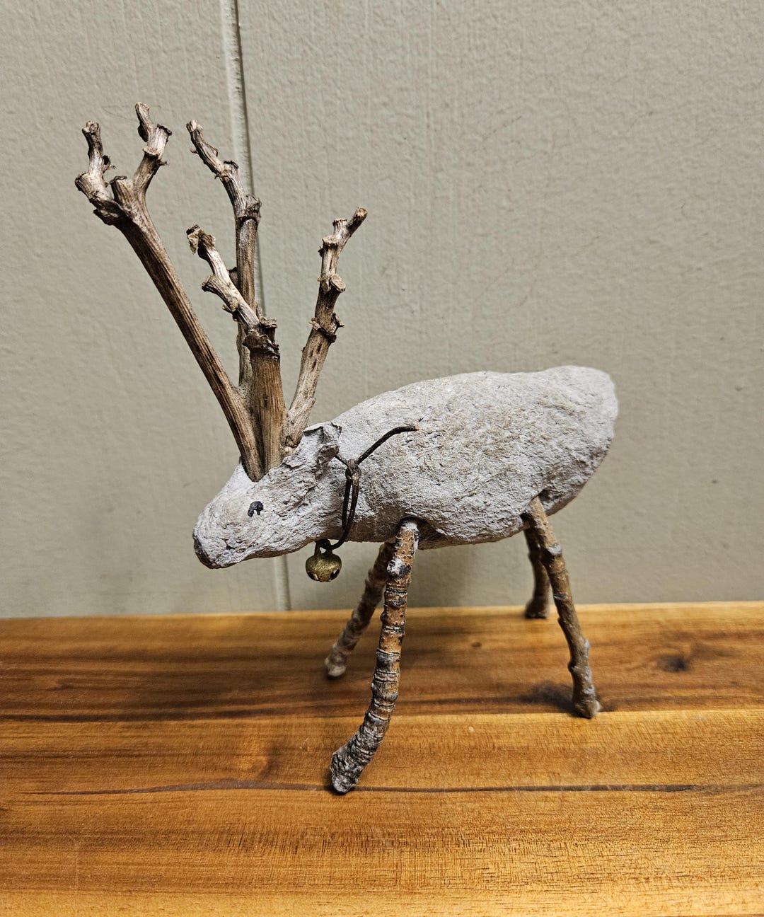 Artist Hand Crafted and Painted Reindeer / Deer / Moose Figurine - Real ...