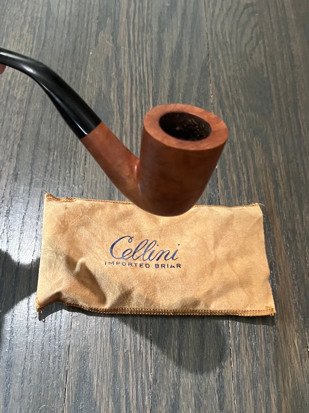 Cellini Original Bent Stem Imported Briar Insta Caked Vintage Pipe ...