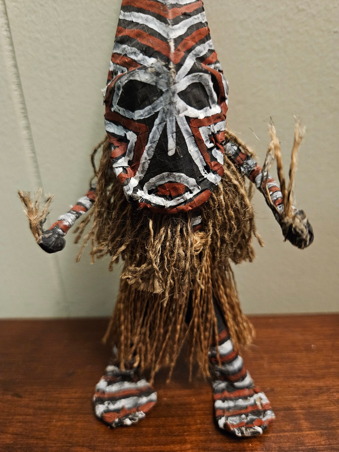 African Tribal Makishi Folk Art Mask Spirt Doll Masked Dancer ...