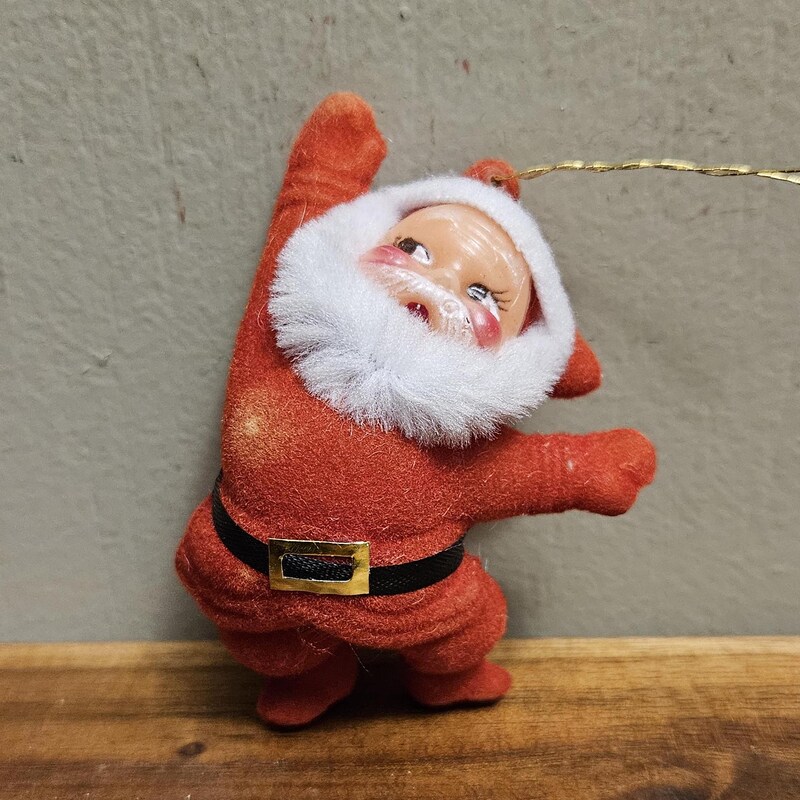 Flocked Santa - Etsy