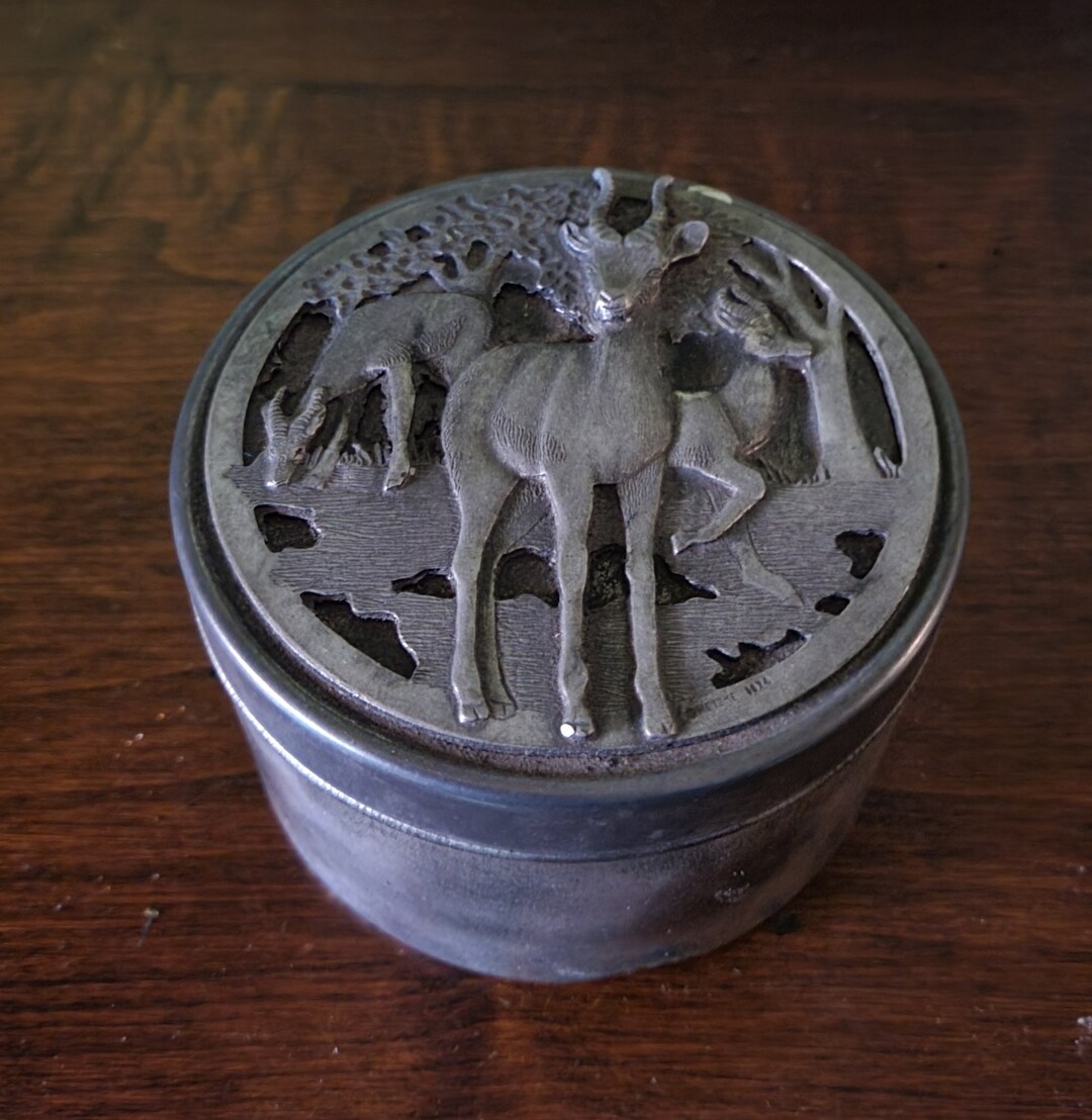 Metzke Antelope Deer Pewter Tin 1974 - Etsy