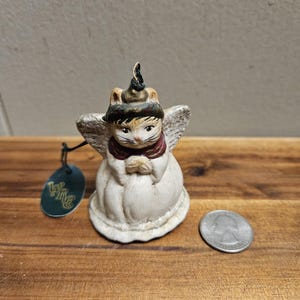 Extremely RARE - Vintage Walnut Ridge Chalkware WRC Angel Cat Christmas ...