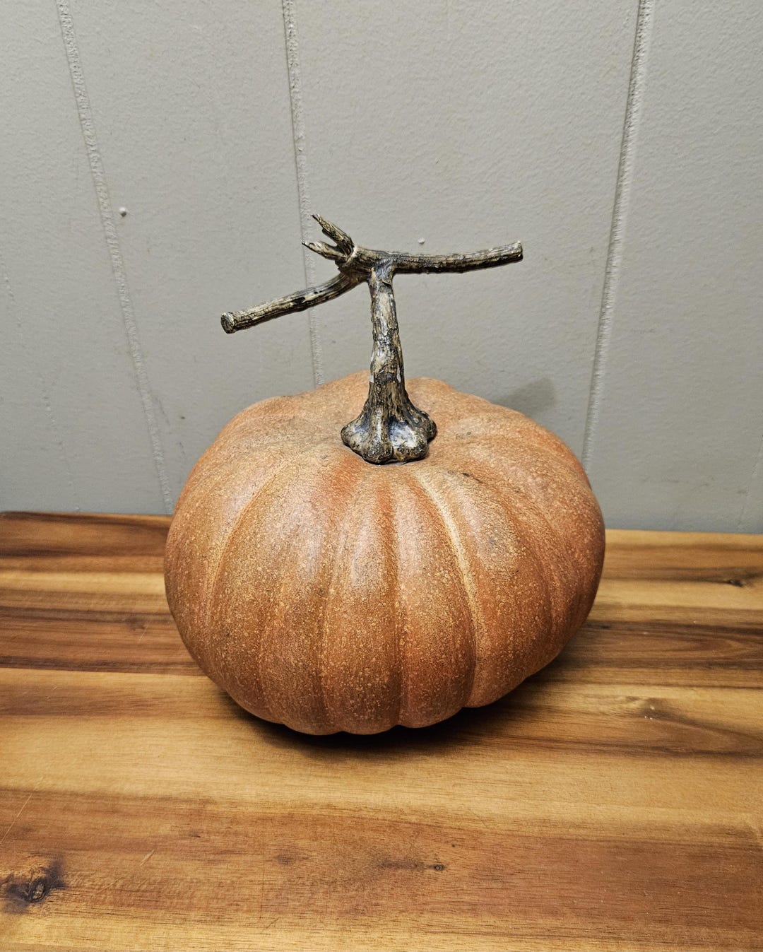Vintage Large Faux Pumpkin - 6"h X 8"w - American Folk Art Primitive ...