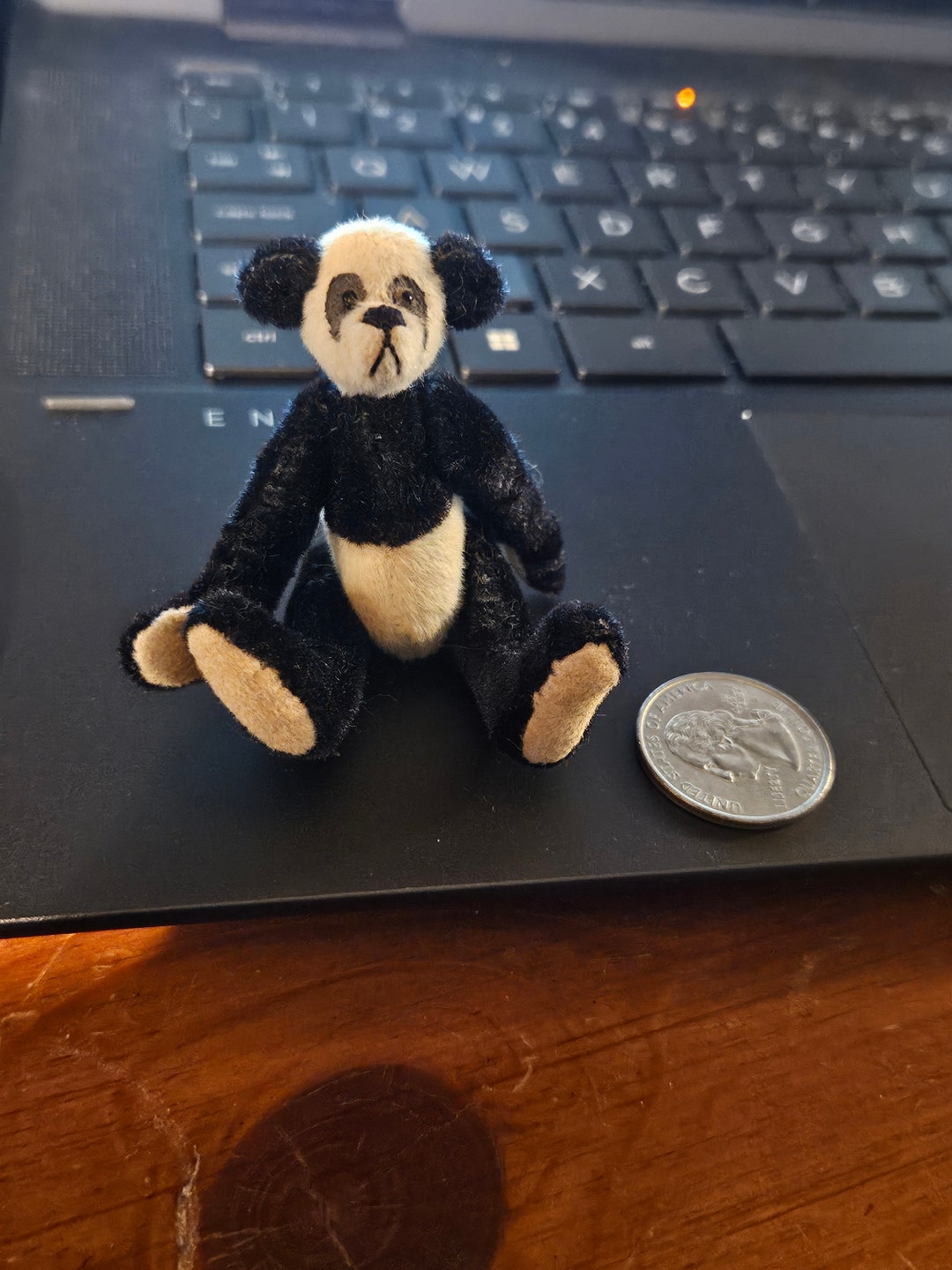 Miniature Panda Bear 2.5 Inch Handmade Artist Fully Jointed Teddy Bear ...