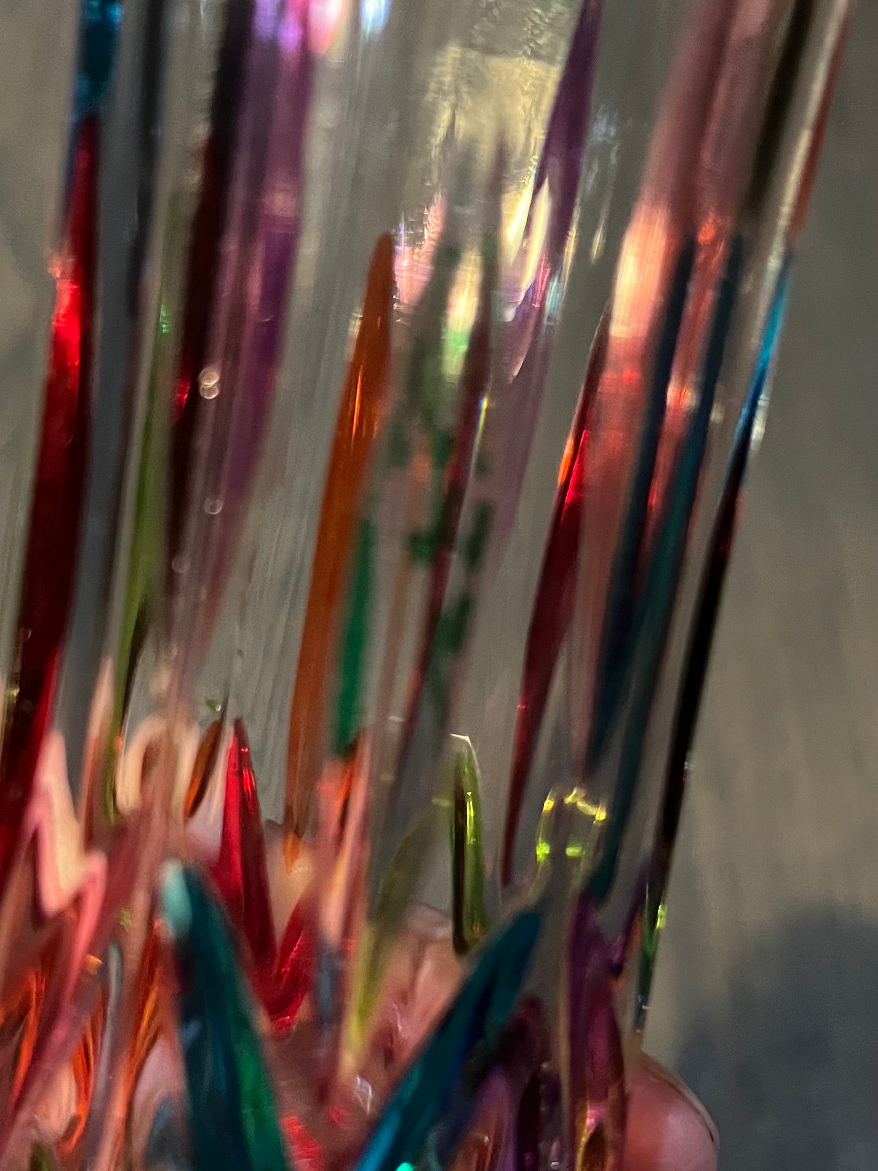 Murano Glass Zecchin Style Rainbow Vase Artist Signed Hand Painted in ...