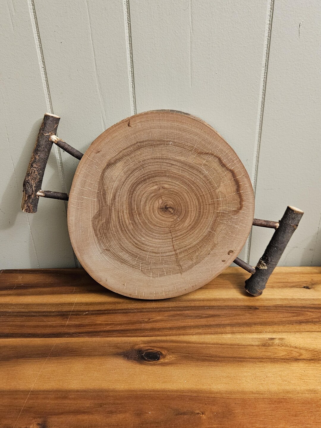 Rustic Wooden Cheese Board/serving Tray, Charcuterie Board With Double ...