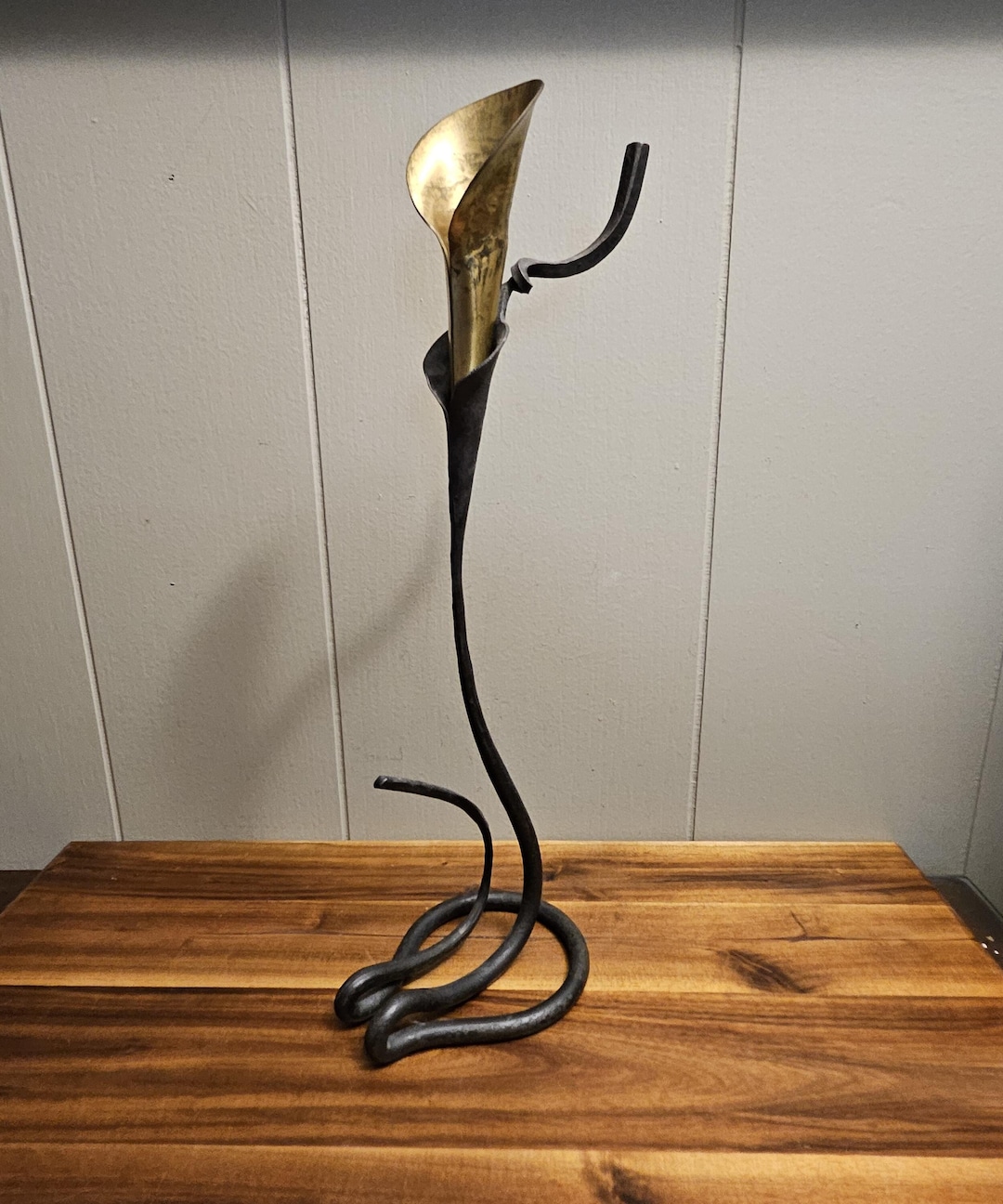 Exceptional Signed Vintage Jack Brubaker 16" Forged Brutalist Wrought ...