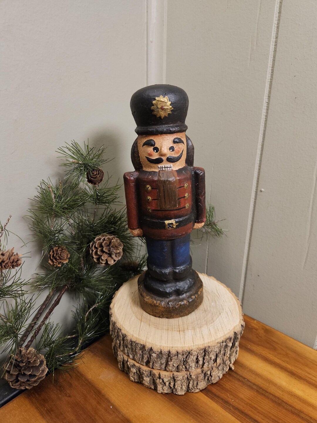 Vintage Chalkware Nutcracker Artist Hand Painted Signed Numbered ...